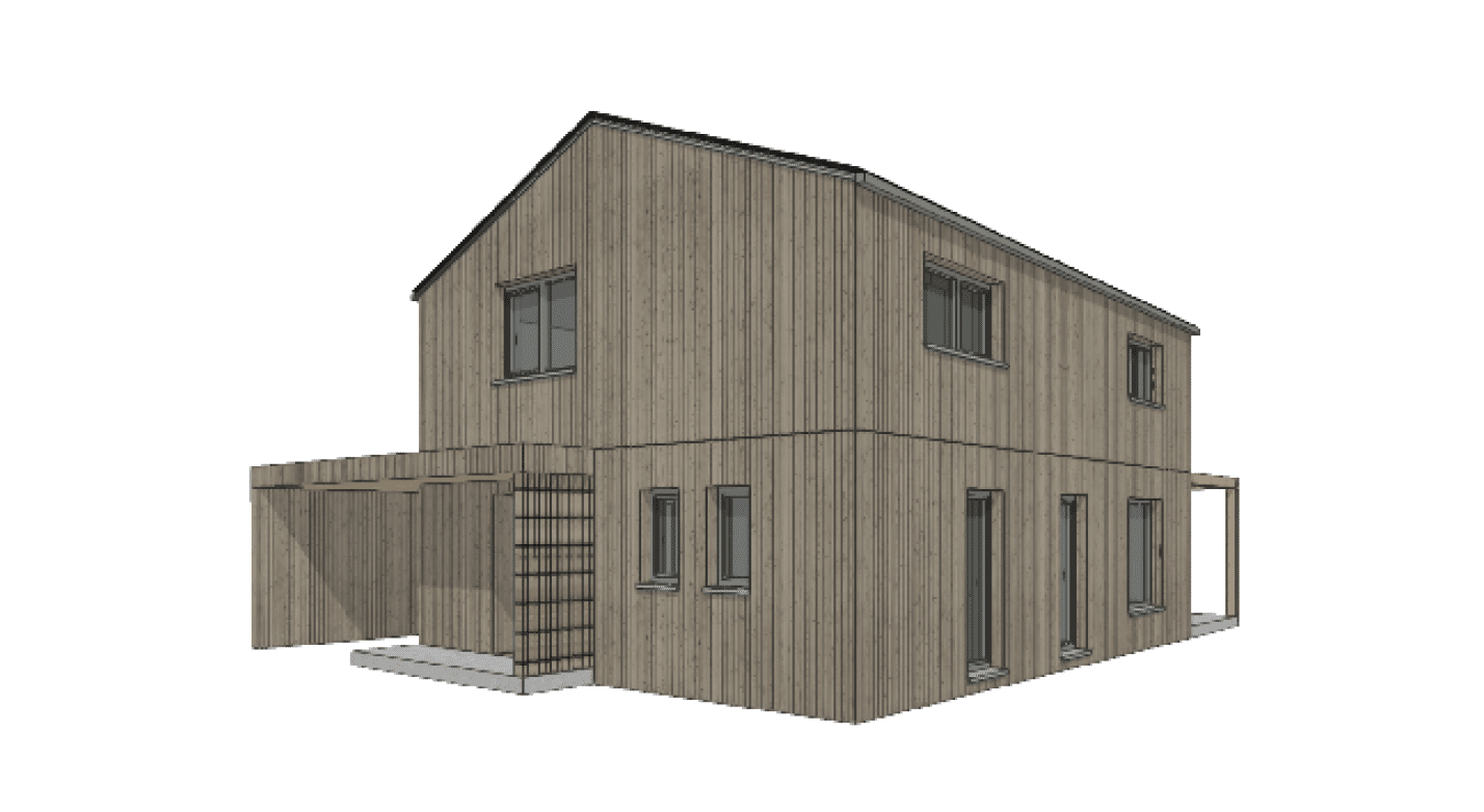 Projekt 119: Einfamilienhaus mit Garage - Taglieber Holzbau
